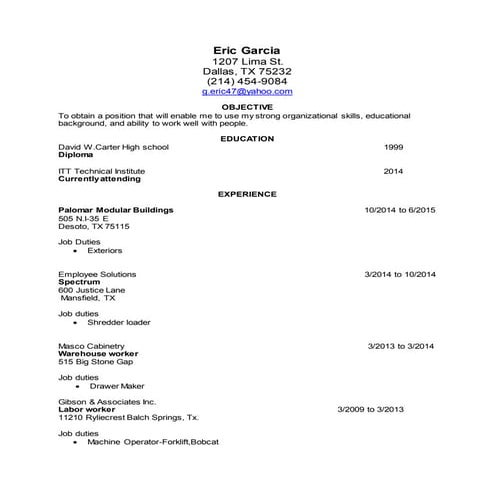 CDL DRIVER-VASQUEZ - RESUME | PDF