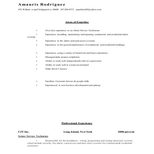 Anthony's Resume 2014 | DOC