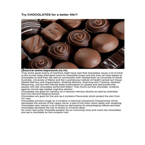 Chocolates | PDF