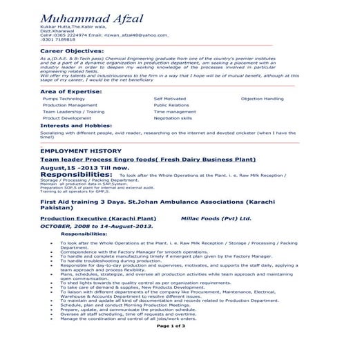 MUHMMAD AFZAL cv (1) | DOC