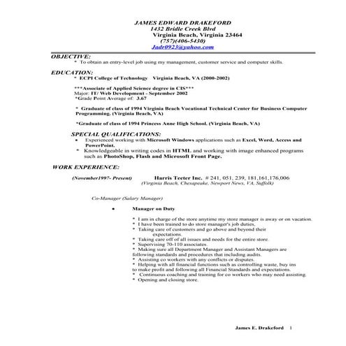 Resume diane tripp-3 | ODT