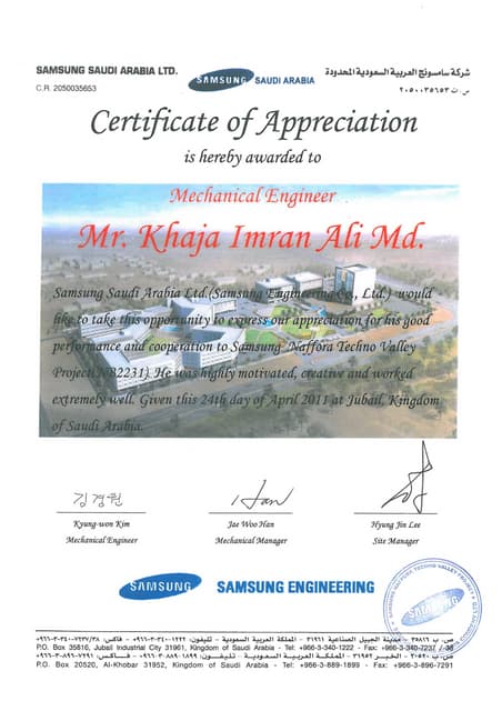 Mesmack Appreciation Certificate | PDF