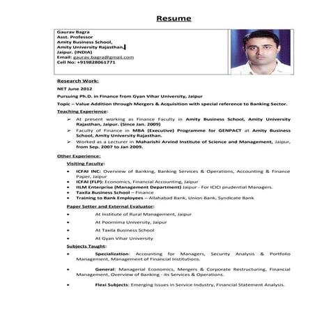 gaurav resume 2016 | DOC