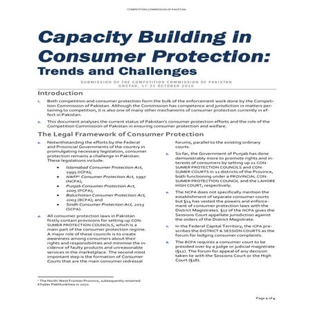 2016-09-15 Consumer Protection Trends Challenges | PDF