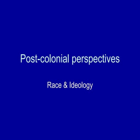 Post colonial perspectives | PPT