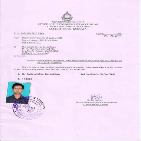 CBLR Rule-6 Certificate | PDF