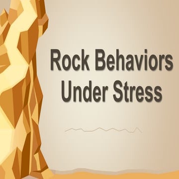 How rocks behave under different types of stress | PPTX