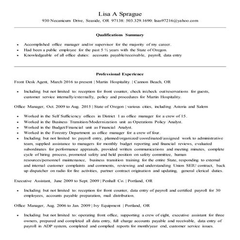 resume updated 2016 | PDF