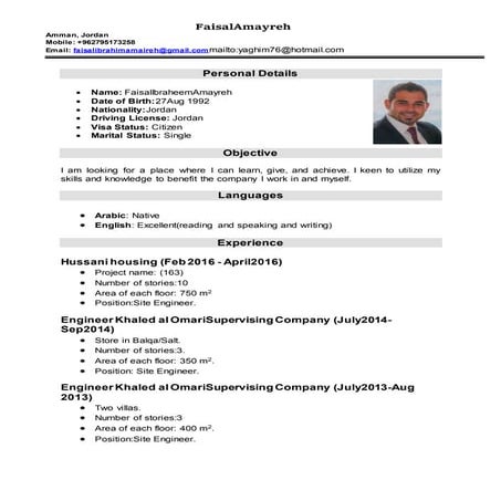 faisal amaireh (cv) new 1 | DOCX