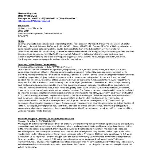 Resume, Holly Gonzales | DOCX