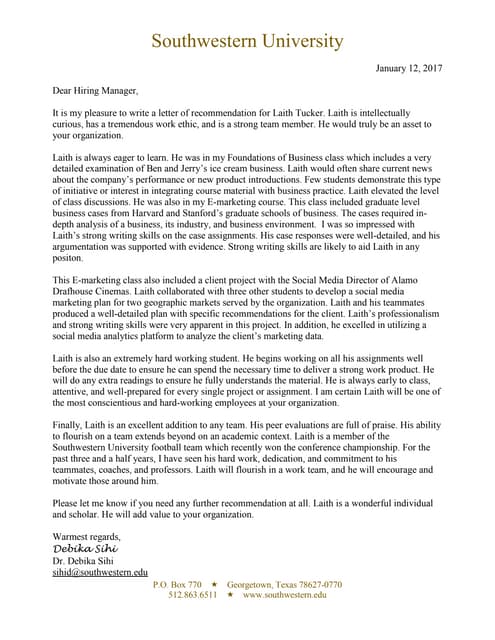 AndrewWagar-Letter of Recommendation-Research Assistant | PDF