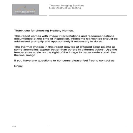 Sample report infrared home inspection | PDF