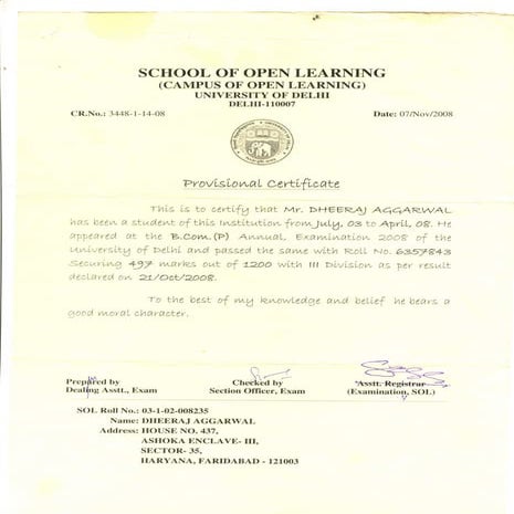 SOL Provisional Certi | PDF