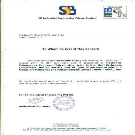 Experience Letter | PDF