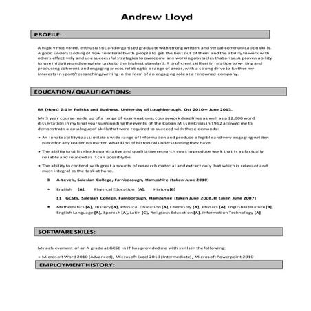 Andrew Lloyd CV - Sport | DOCX