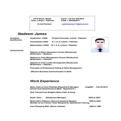 Nadeem CV | DOC
