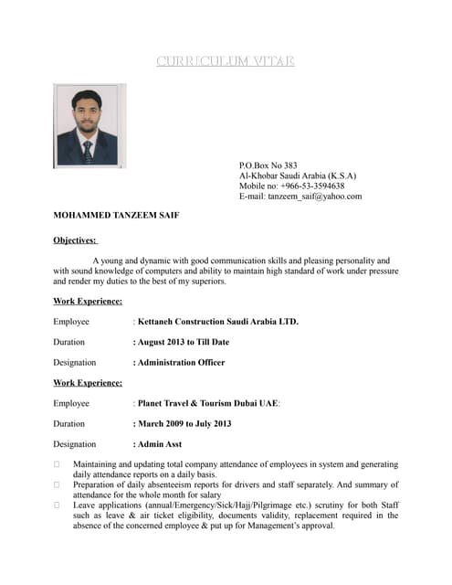 Nazim cv Camp Boss | DOC