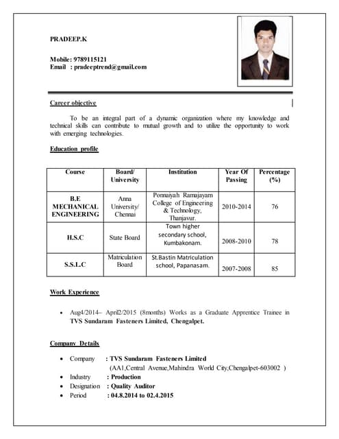 vengatesh resume | PDF