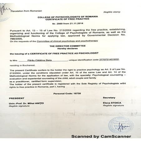 Counseling Certificate | PDF