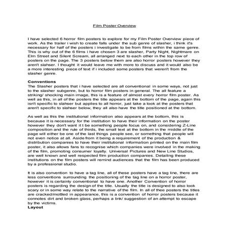 Film Poster Overview | PDF