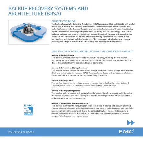 Backup Recovery Systems and Architecture | PDF