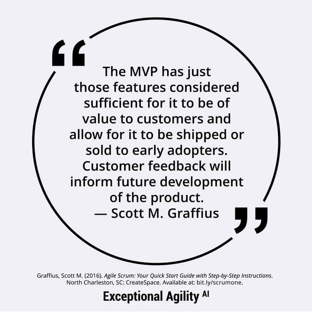 Minimum Viable Product (MVP): “The MVP has just those features ...