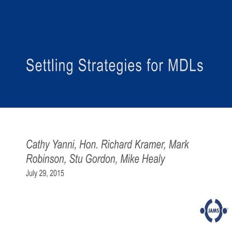 MDL Settlement Strategy Yanni v01 | PPTX