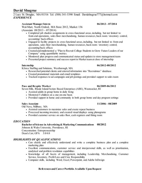 Resume only | PDF