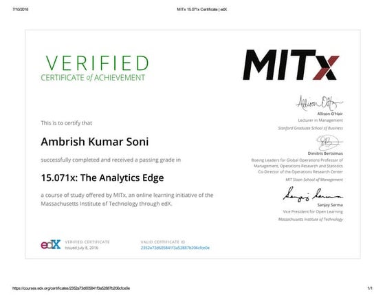 MITx 15_Optimization Certificate | PPT