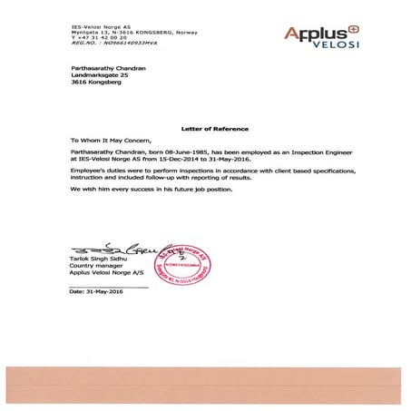 IES CERTIFICATE | PDF