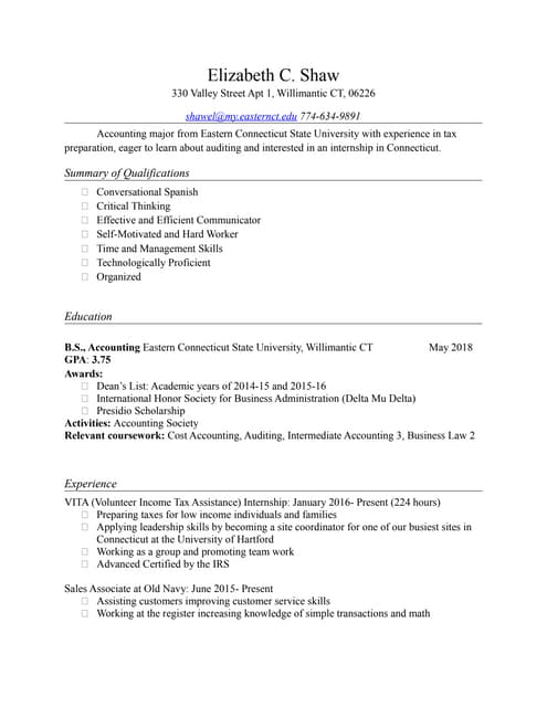 Kierston L. Whaley, resume | PDF