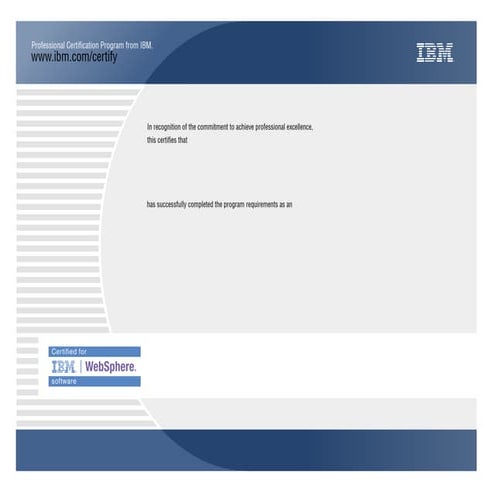 Ibm Certified Solution Developer Websphere Message Broker V61 Ppt