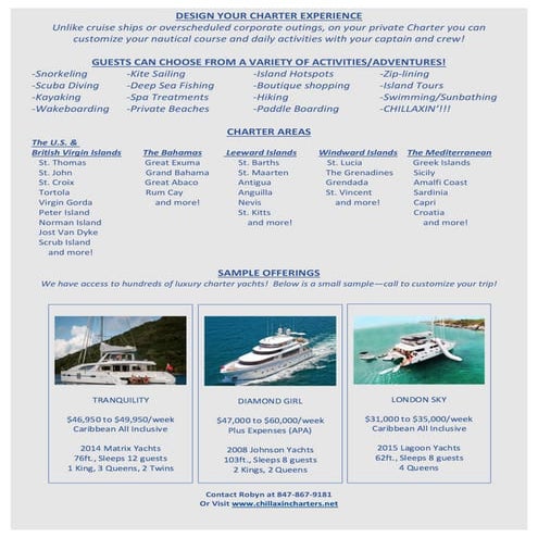 Chillaxin' Charters Flyer2 | PDF