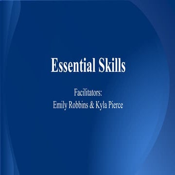 Essential Skills | PPT