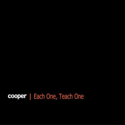 Each One, Teach One - Kim Goodwin, Cooper | PPT