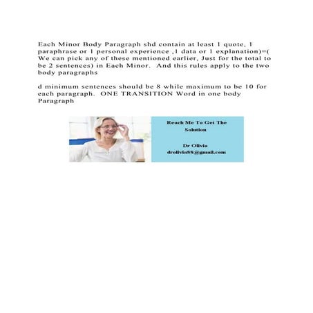 Each Minor Body Paragraph shd contain at least 1 quote, 1 paraphra.docx