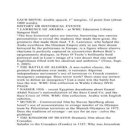 Hollywood vs. HistoryFilm Review and AnalysisWatching popular .docx