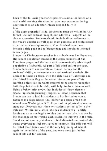 Benchmark - Summative Examination Part of a special educator’s r.docx ...