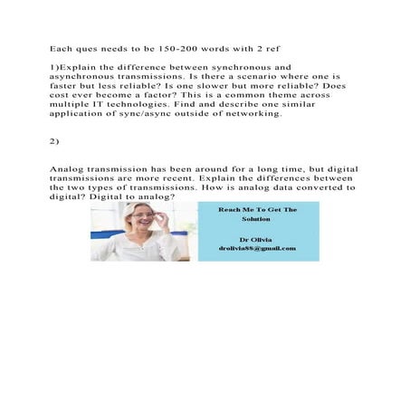 Each ques needs to be 150-200 words with 2 ref 1)Explain the dif | DOCX