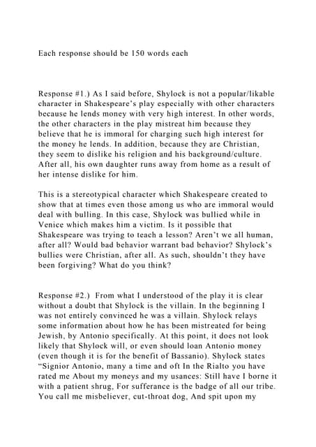 The character sketch of shylock | PPTX