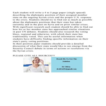 Each student will write a 4 to 5 page paper (single spaced) describi.docx