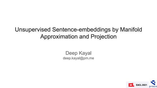 Unsupervised Sentence Embeddings By Manifold Approximation And 1018
