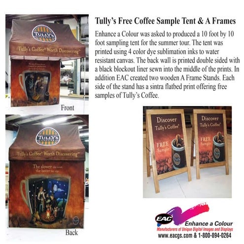 Eac Tully Coffee Tent & Frames | PDF