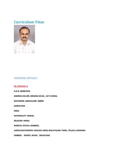 RESUME Dr Anvarsalim BHMS | DOCX | Physical Therapy | Wellness
