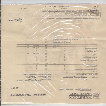 MBA TRANSCRIPT | PDF