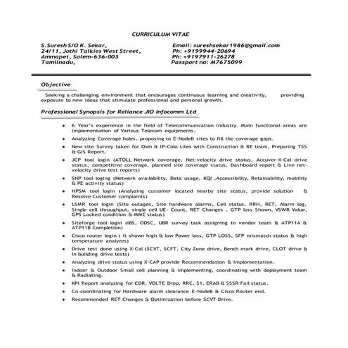 suresh resume | DOCX