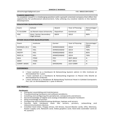Dinesh Resume | PDF