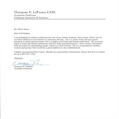 Drew letter of recom LiPuma | PDF