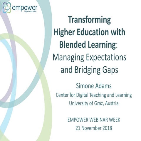 Transforming Higher Education with Blended Learning: Managing ...