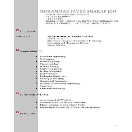 muhammad resume | DOC
